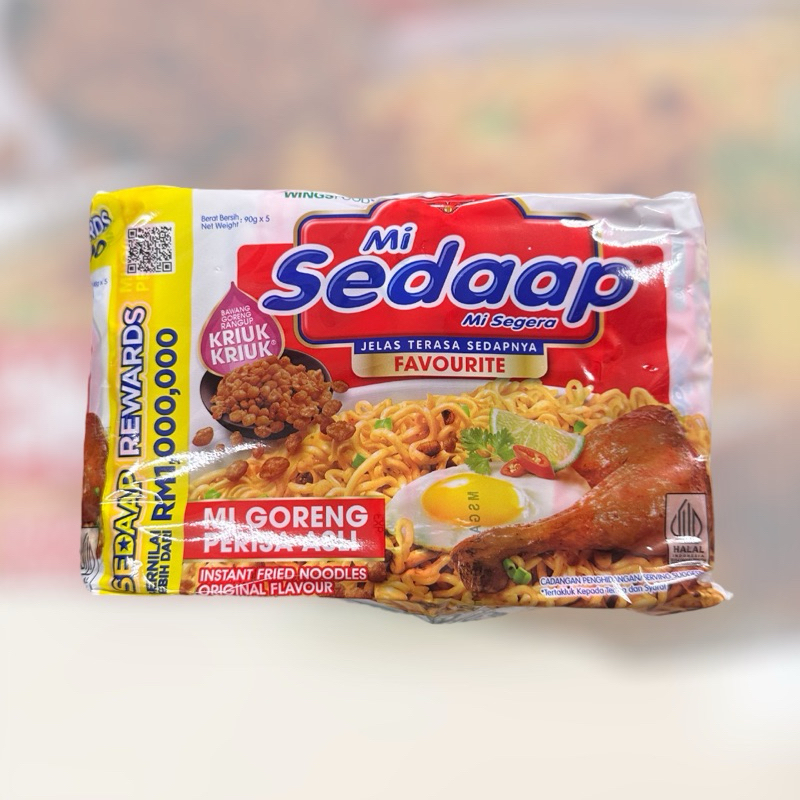 Mi Sedaap Mi Goreng Asli 5 Pek | Mi Segera Sedap Garing & Pedas Manis ...
