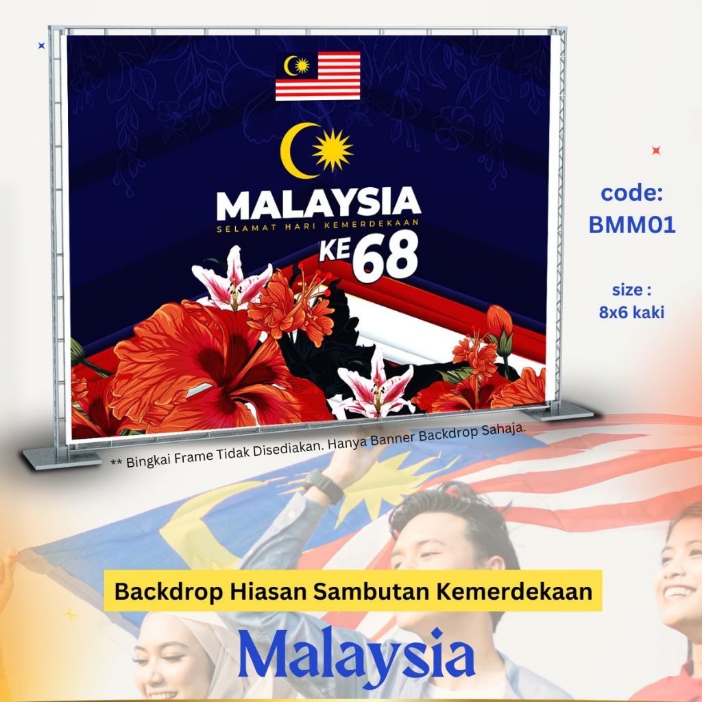 2) Backdrop Hiasan KEMERDEKAAN / Banner Photoshot MERDEKA Tema HARI ...