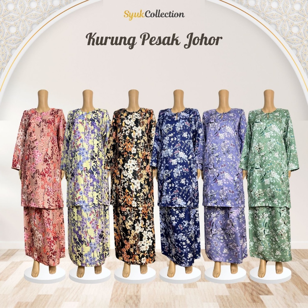 Baju Kurung Pesak Johor Exclusive Kain Susun Tepi Jacquard (BKP Jauhara ...