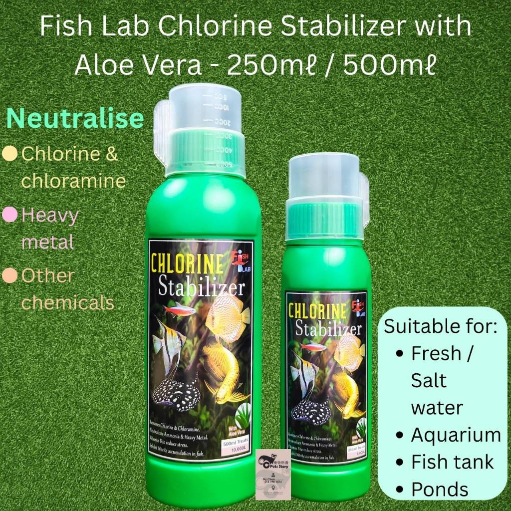 CC Pets Story Ready Stock | Fish Lab Chlorine Stabilizer with Aloe Vera ...