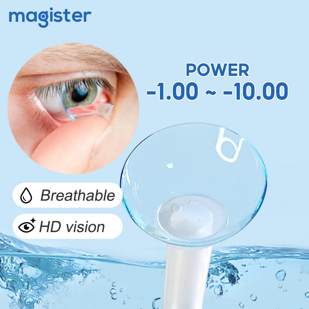 1.00~-10.00】Magister Clear Contact Lens Power 14mm Transparent Contact ...