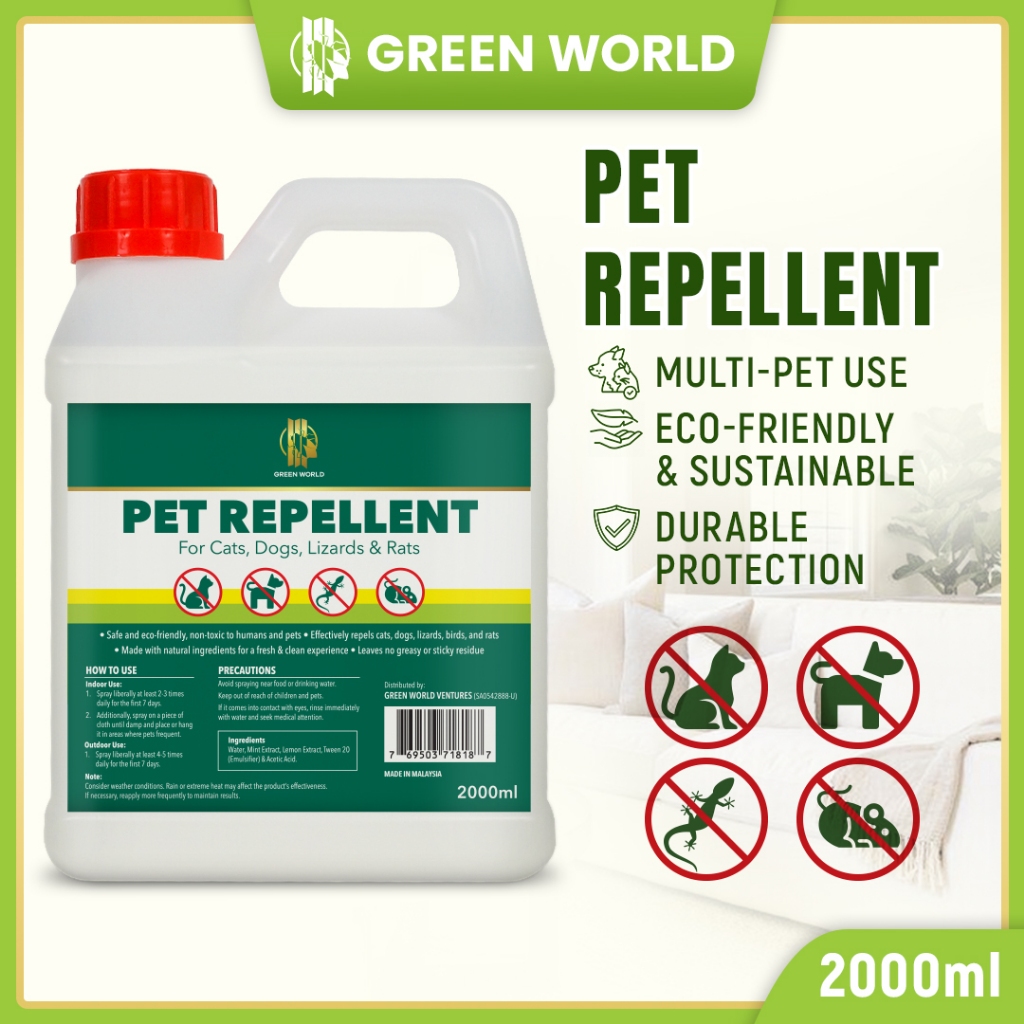 Cat,Lizard,Rat＆Dog Repellent（2000ml0Penghalau kucing penghalau cicak ...