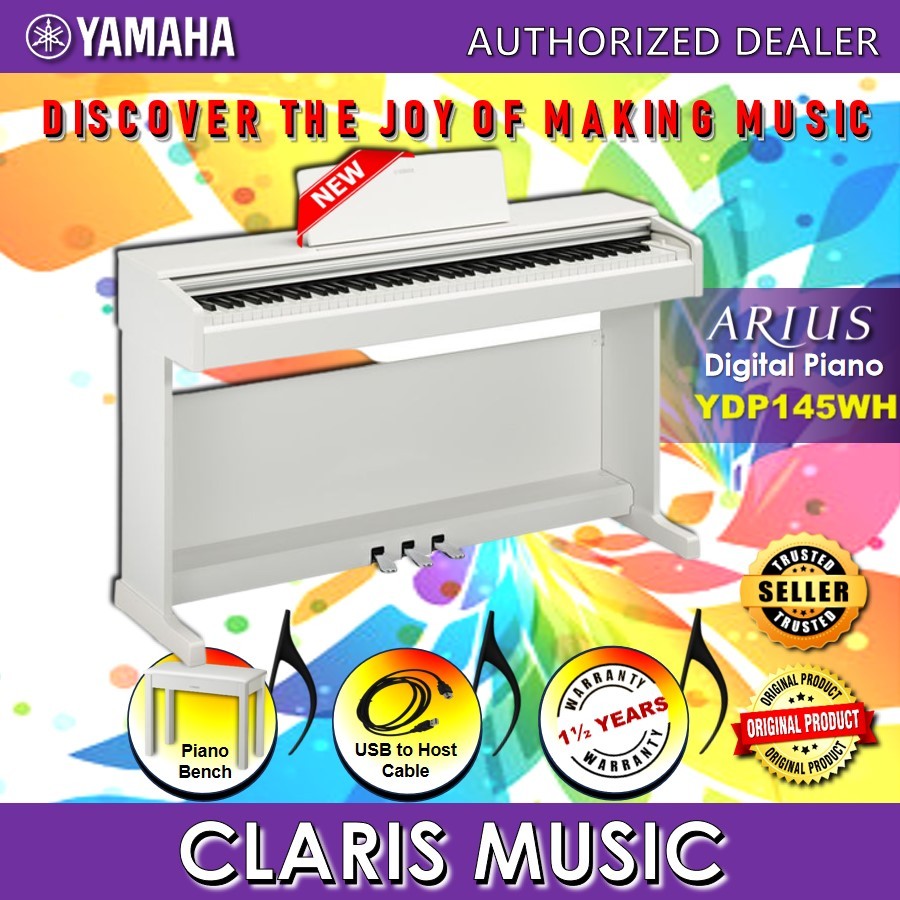YAMAHA YDP145WH ARIUS DIGITAL PIANO-NEW ARRIVAL! (MODEL: YDP 145-WH ...
