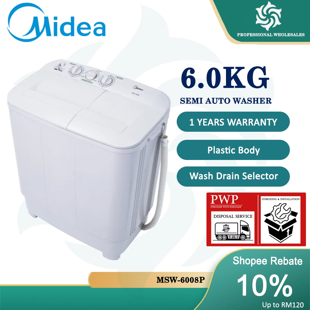 Midea 6kg/ 7kg/ 8kg/ 9kg/ 11kg/ 13kg Semi Auto Washer Washing Machine SEMI AUTO WASHING MACHINE ...