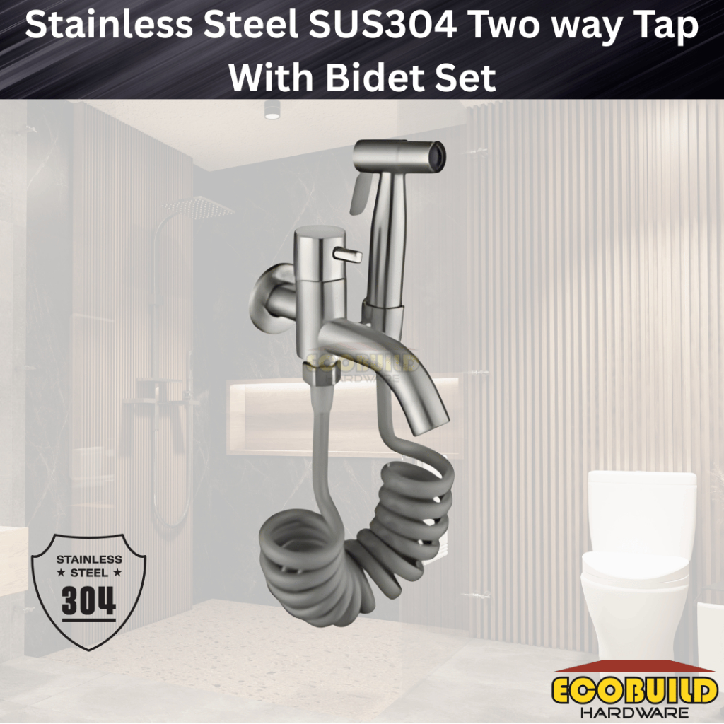 Stainless Steel SUS 304 Two Way Tap with Bidet Set | Shopee Malaysia