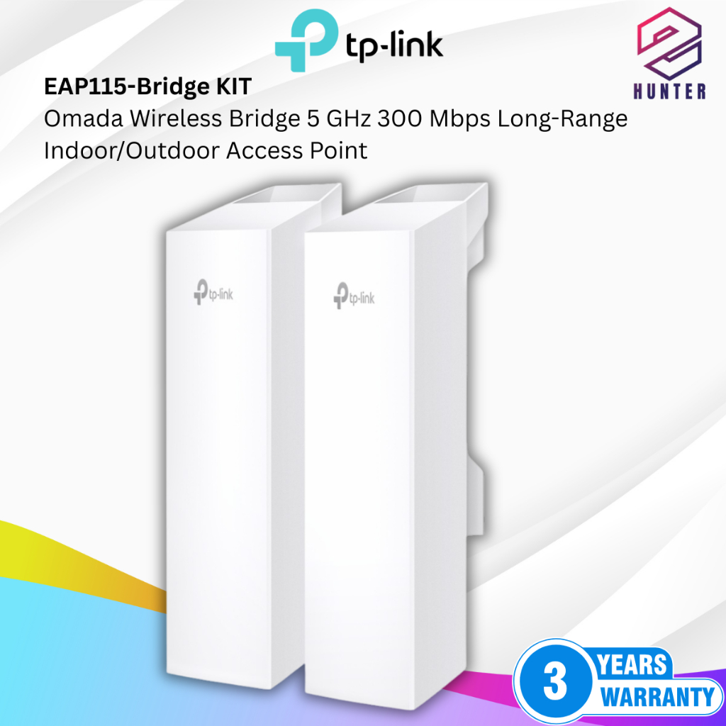 TP-Link EAP115-Bridge KIT Omada Wireless Bridge 5 GHz 300 Mbps Long ...