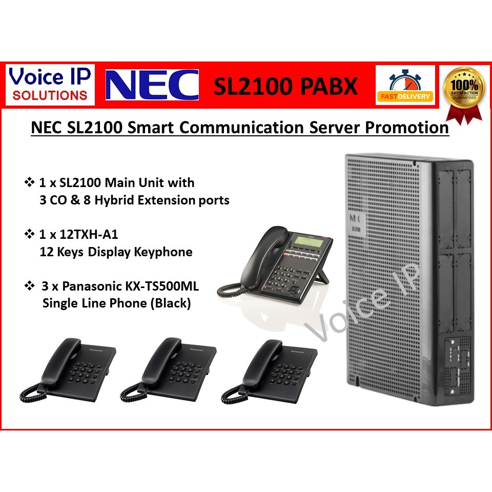 NEC SL2100 Keyphone System/ PABX/ Smart Communication Server | Shopee ...
