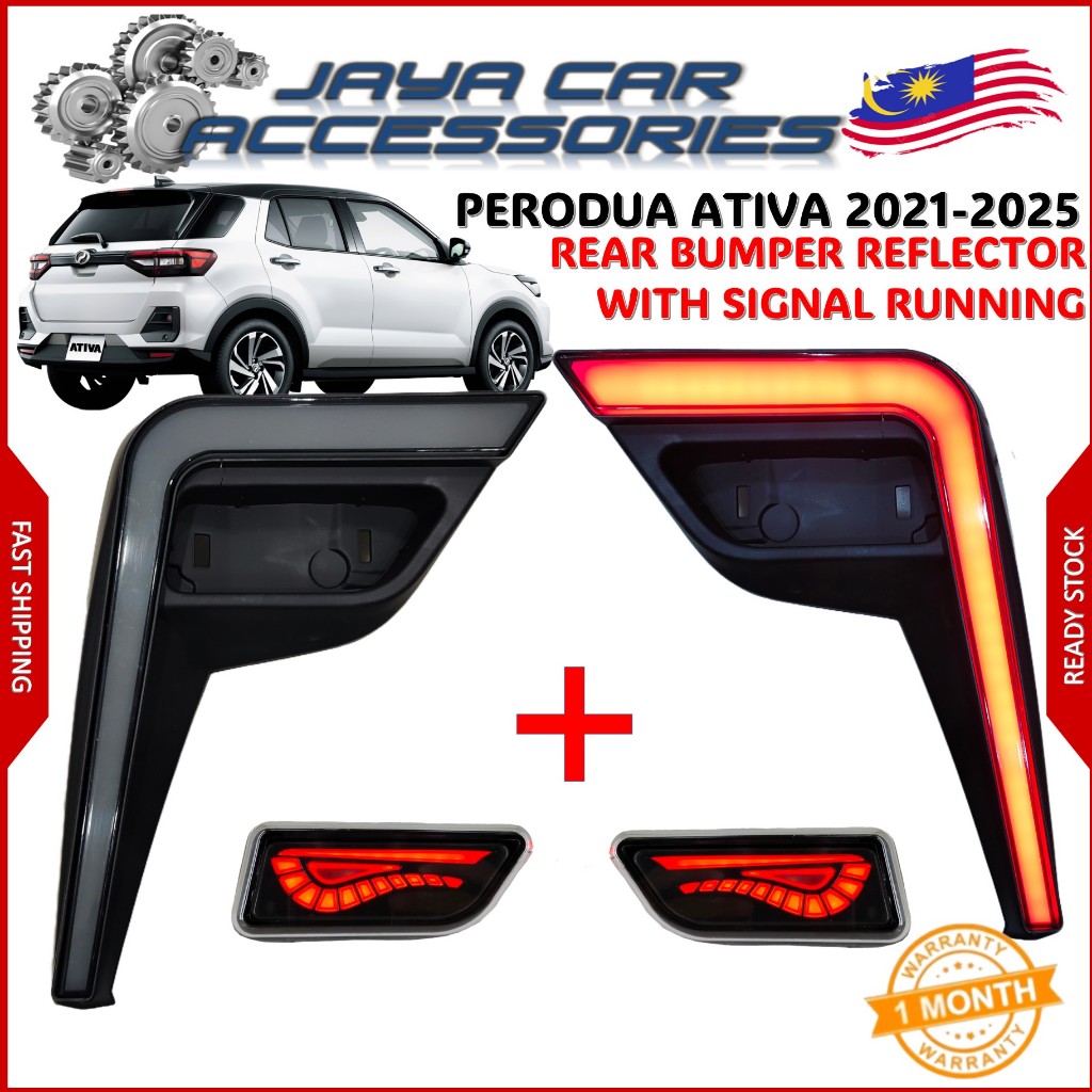 PERODUA ATIVA 2021-2025 REAR BUMPER REFLECTOR WITH SIGNAL RUNNING L ...