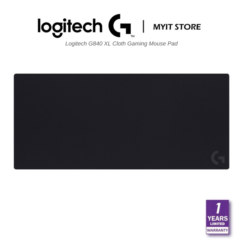 Logitech G840 XL Cloth Gaming Mouse Pad Performance-tuned Surface (900 ...