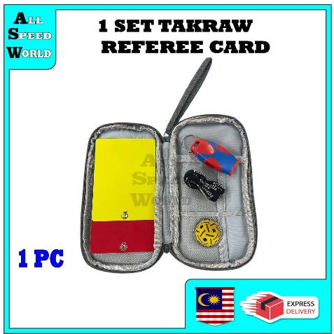 1 SET KAD PENGADIL BOLA SEPAK TAKRAW / 1 SET TAKRAW REFEREE CARD / COIN ...