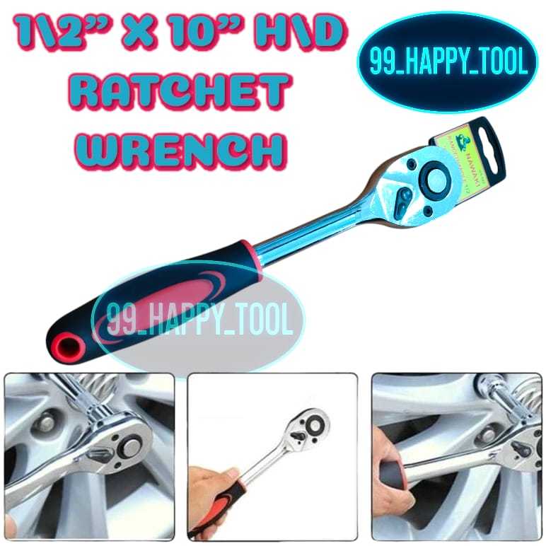 1/2'' X 10'' H/D Ratchet Spanner Wrench Tool Automatic Ratchet Socket ...
