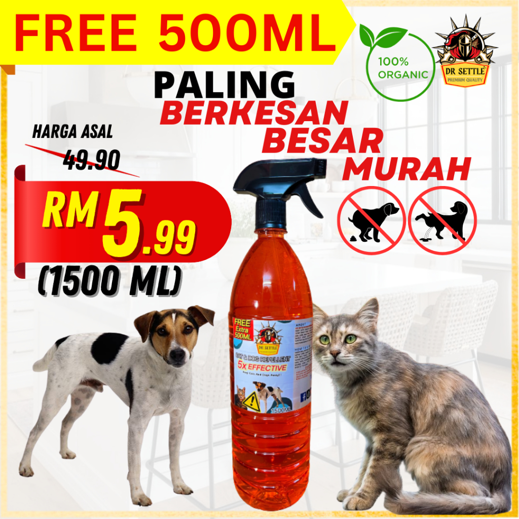 Dog & Cat Repellent (1500ML) Penghalau Halau Kucing Plant Extract Water ...