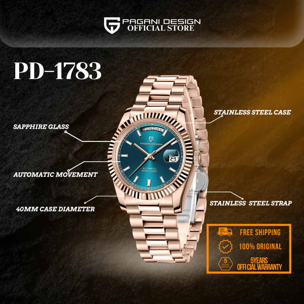 [PAYDAY MEGA SALE!]Pagani DesignJam Tangan Lelaki Men's Stainless Steel Automatic Watch (40mm ...