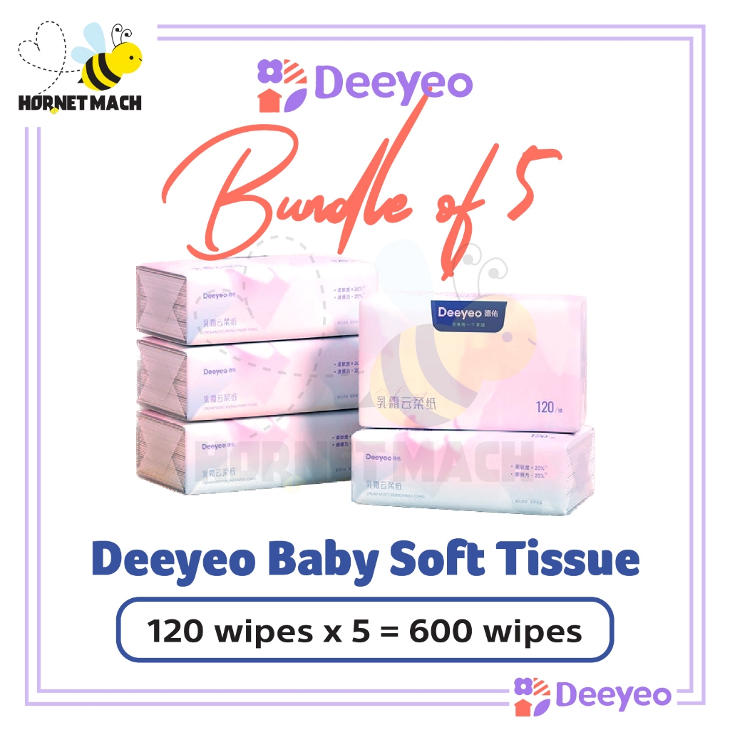 Deeyeo Baby Soft Tissue – 120 Wipes | Shopee Malaysia