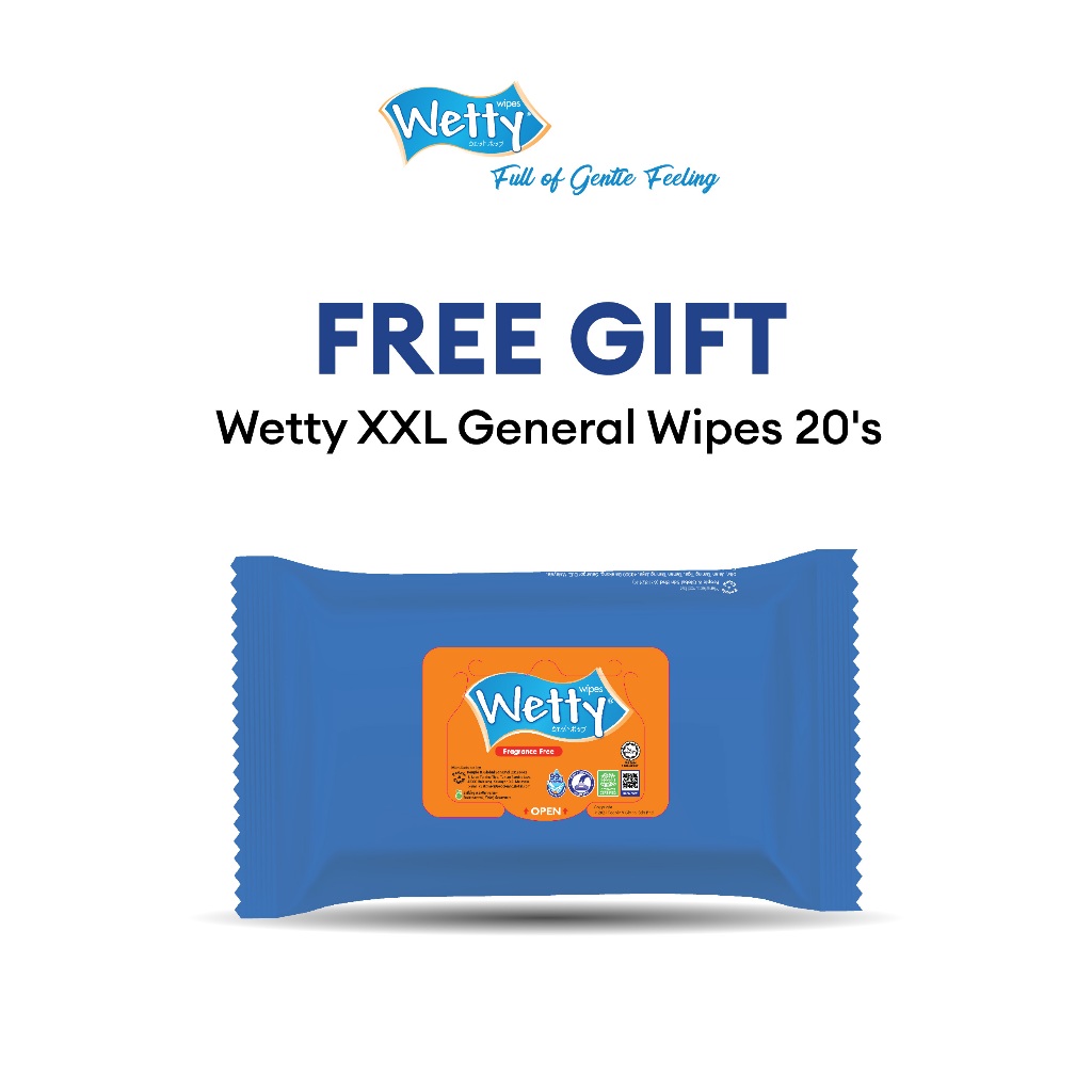 [Not For Sale] Wetty XXL General Wipes 20's | Shopee Malaysia