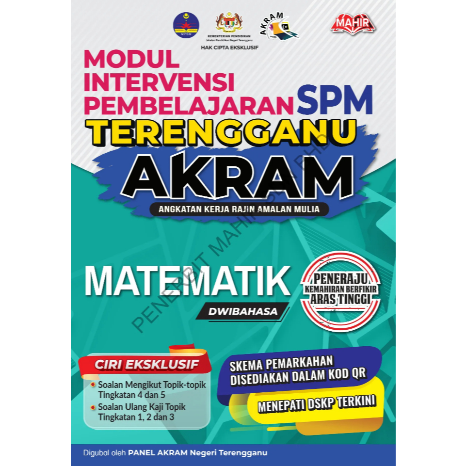 Modul Intervensi Pembelajaran SPM Terengganu AKRAM Matematik | Shopee Malaysia
