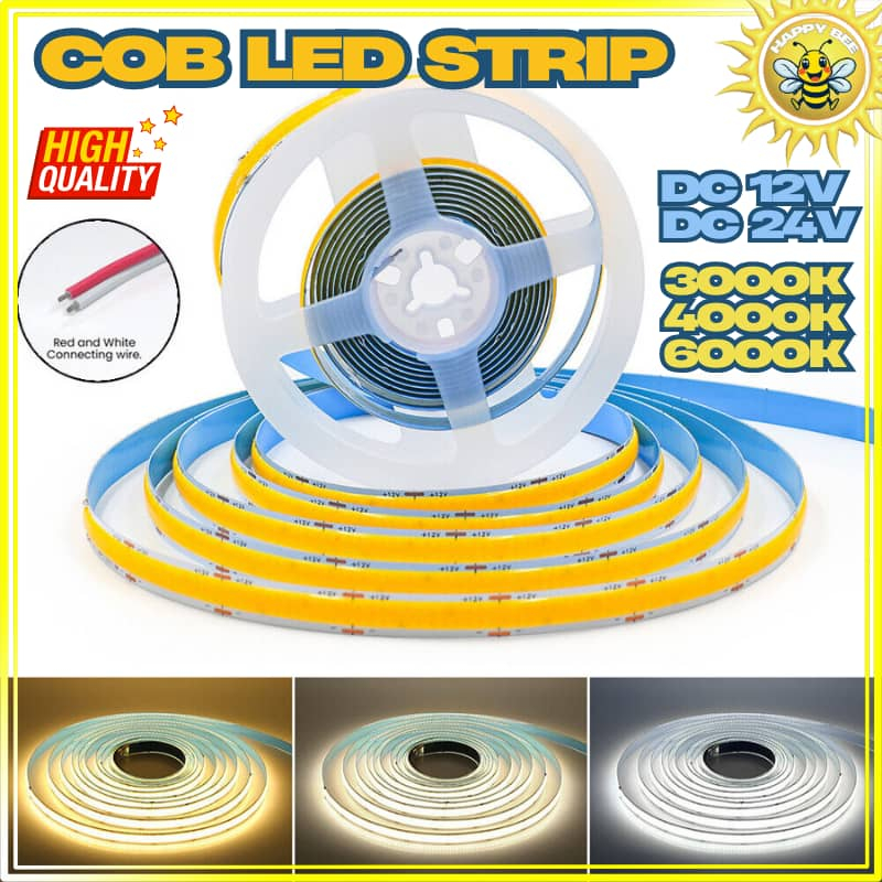 DC12V 24V Super Bright COB LED Strip Light High Quality High Density 320led/m 480led/m 560led/m ...