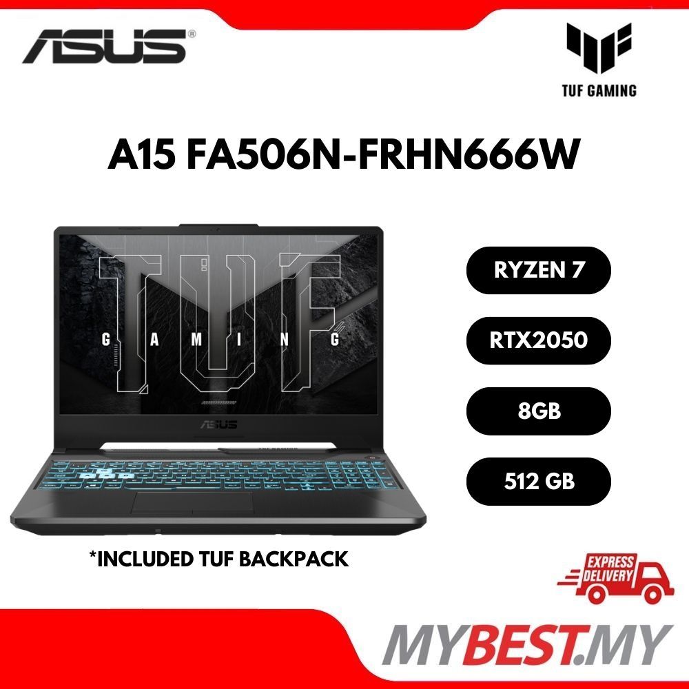 Asus TUF Gaming A15 FA506N-FRHN666W 15.6'' FHD 144Hz Gaming Laptop ...