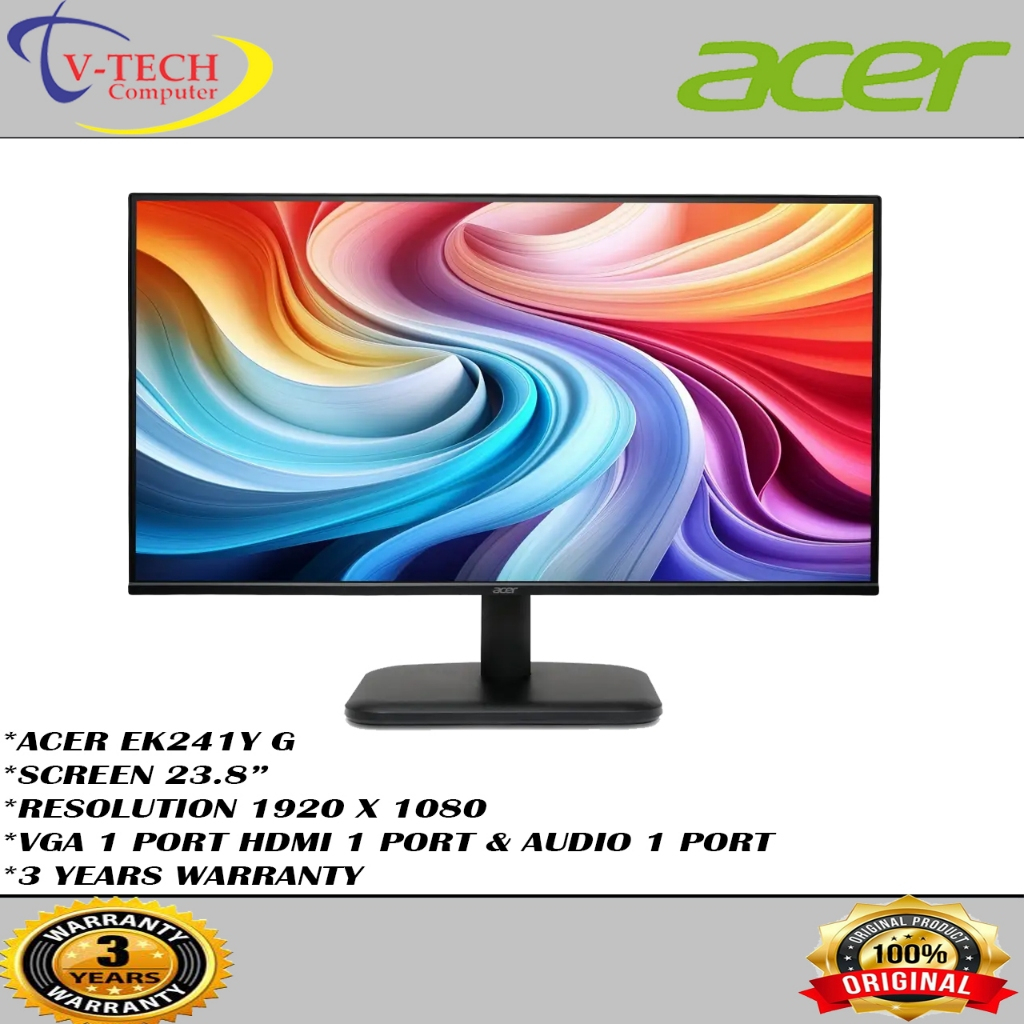 Acer Monitor 23.8" EK241Y G | Shopee Malaysia