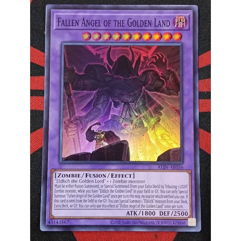 YUGIOH KONAMI ALIN-AE036 Fallen Angel of the Golden Land (SR) | Shopee ...