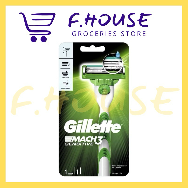 Gillette Mach3 Sensitive Razor (1 Handle + 1 Blade) | Shopee Malaysia
