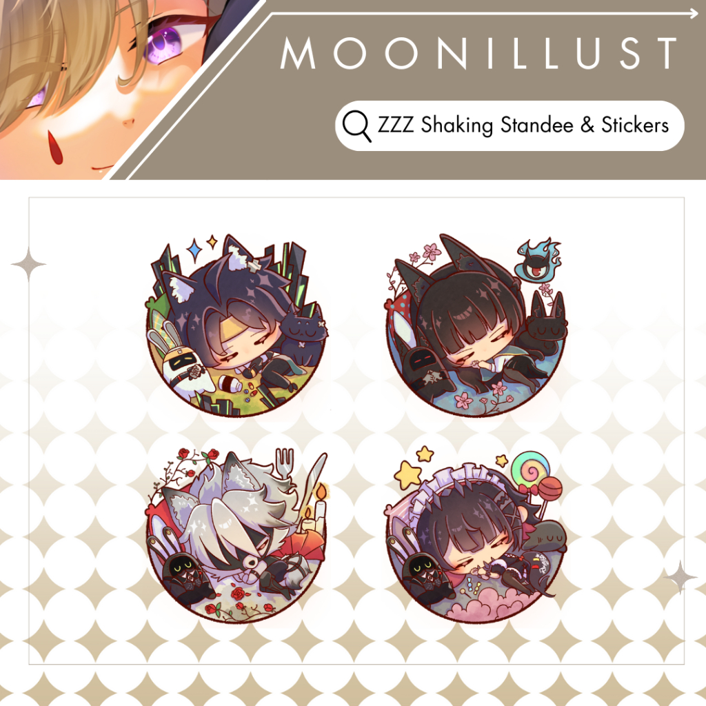[ZENLESS ZONE ZERO] Sticker Harumasa | Miyabi | Lycaon | Ellen | Shopee ...