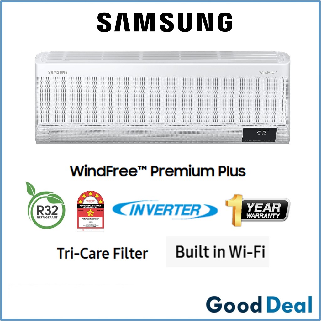 Samsung Wind Free Premium Plus 1HP / 1.5HP / 2HP / 2.5HP Inverter R32 ...