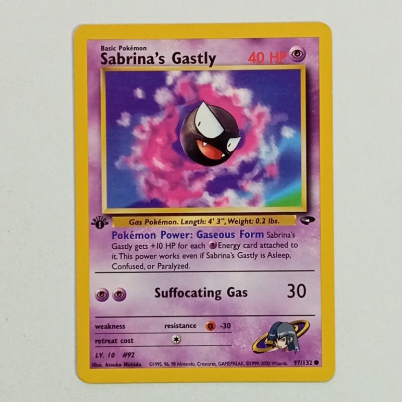 Pokemon TCG - Sabrina's Gastly - 97/132 (Common 1st Edition) | Shopee ...