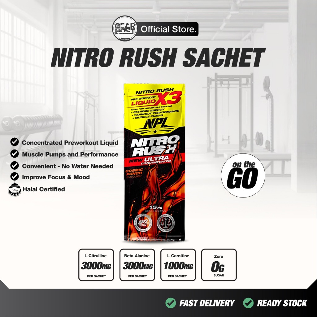 NPL Nitro Rush x1 Sachet (15ml) – x3 Extreme Performance Concentrated ...