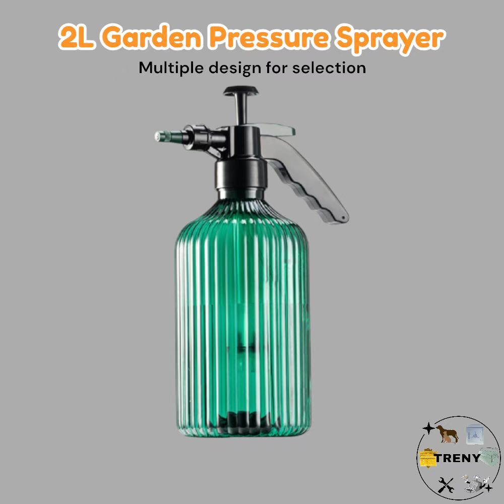 TRENY 2L Tinted Air Pump Spray Garden Pump Pressure Sprayer Bottle ...