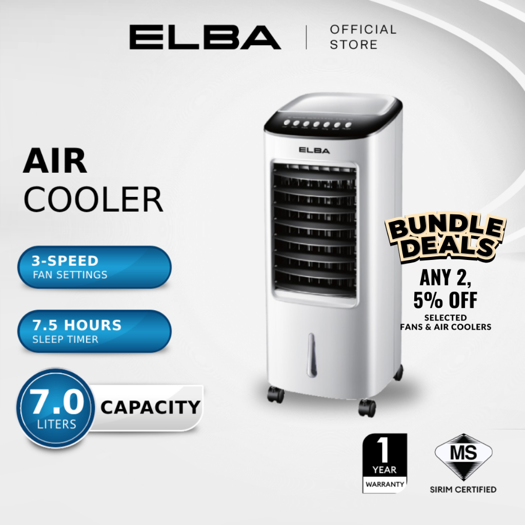 ELBA Air Cooler EAC-G6570RC(WH) - 3 Wind Modes, Remote Controller ...