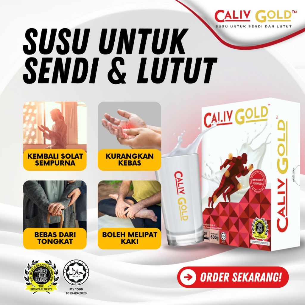 Caliv Gold Susu Untuk Sendi Lutut Gout Gastrik Gerd Tulang Saraf 3 ...