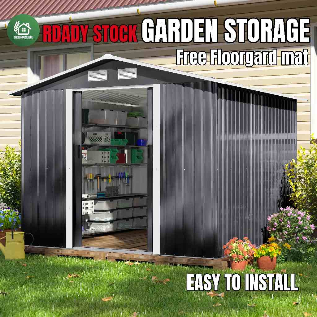 【Ready Stock】Garden Storage Shed Outdoor Storage Store Room Outdoor ...