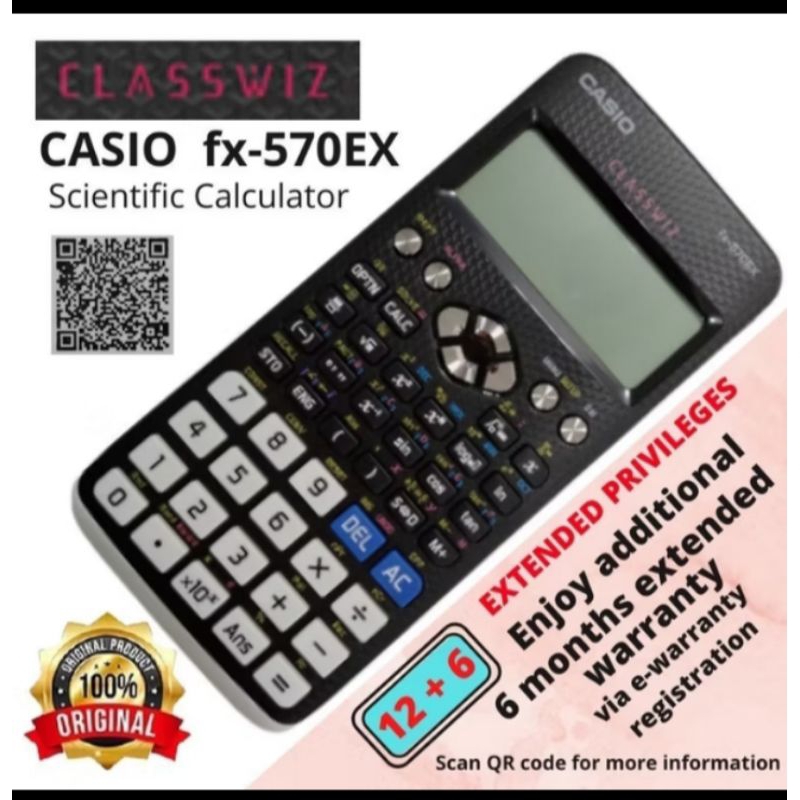 Casio scientific calculator classwizz casio fx-570 ex scientific ...