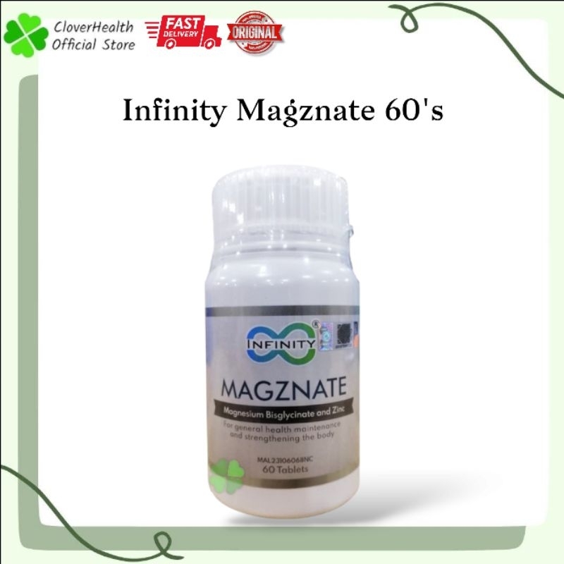 Infinity Magznate Magnesium Bisglycinaye & Zinc 60's [Exp:7/27 ...