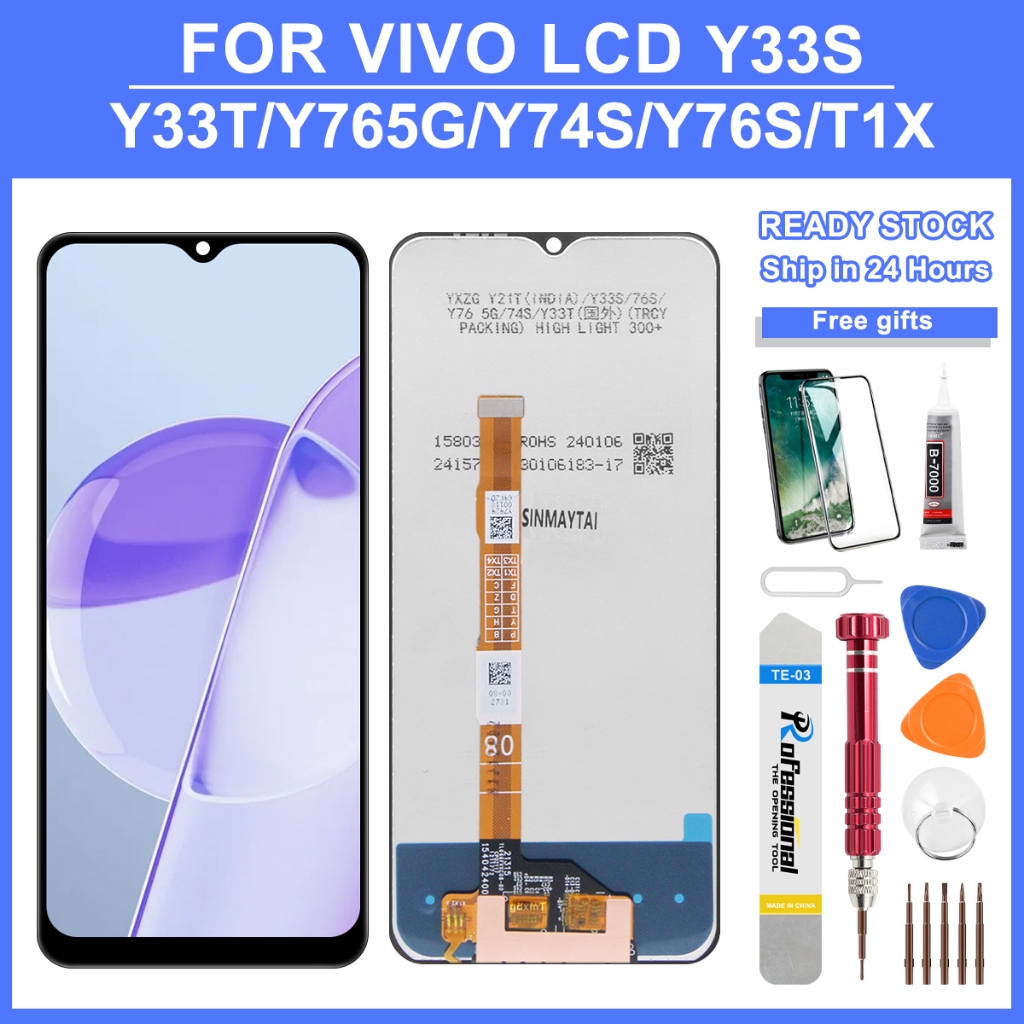 ORI LCD FOR VIVO Y33S / Y33T V2146 / Y21T V2135 / Y76 5G / Y74S / Y76S ...