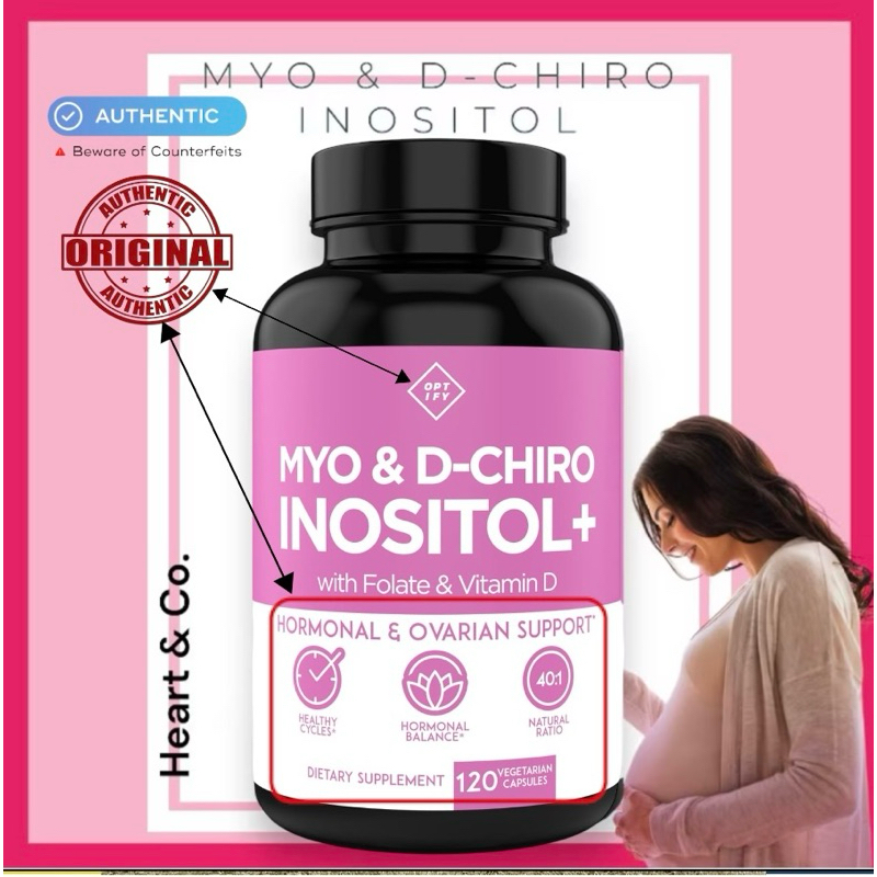 Optify Myo-Inositol and D-Chiro Plus Vitamin D PCOS Hormone Balance ...