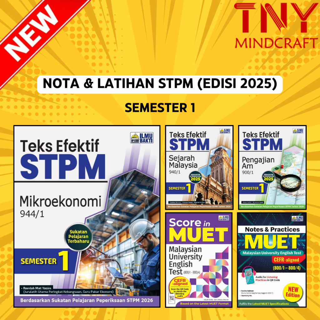 [TNY] IB: (Buku Rujukan STPM) Teks Efektif STPM & Buku Latihan SKOR A STPM Semester 1 【EDISI ...