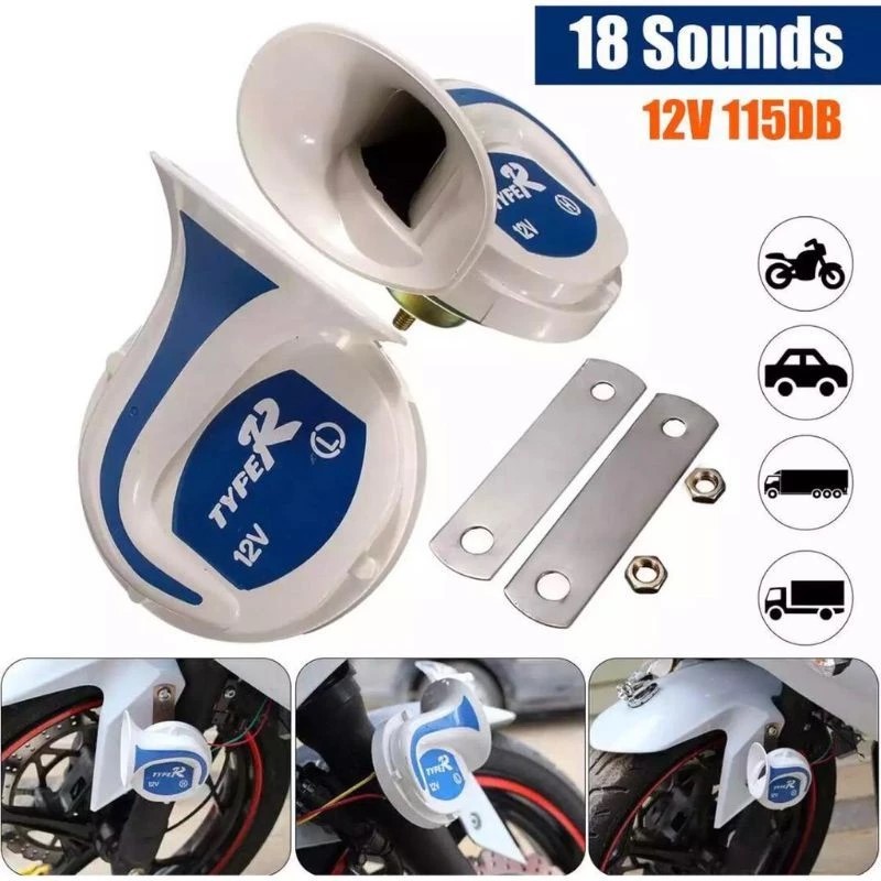 2PC MUSIC BM HORN (18 Tone) TYPE-R Car Digital Electric Magic Horn ...