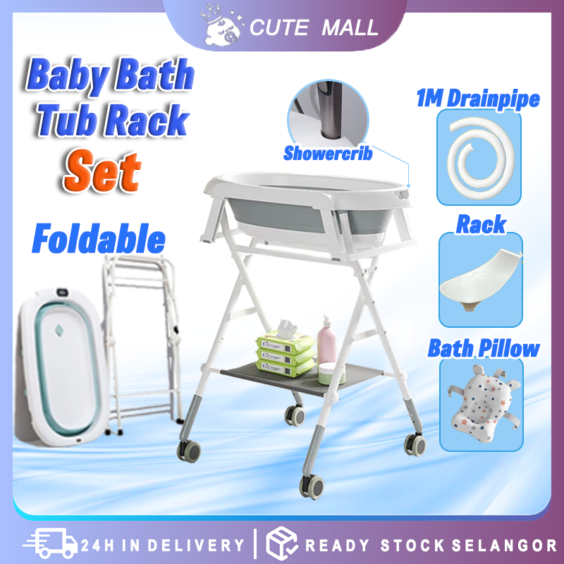 Foldable Baby Bath Tub With Stand Baby Shower Mandian Baby Bath Support ...