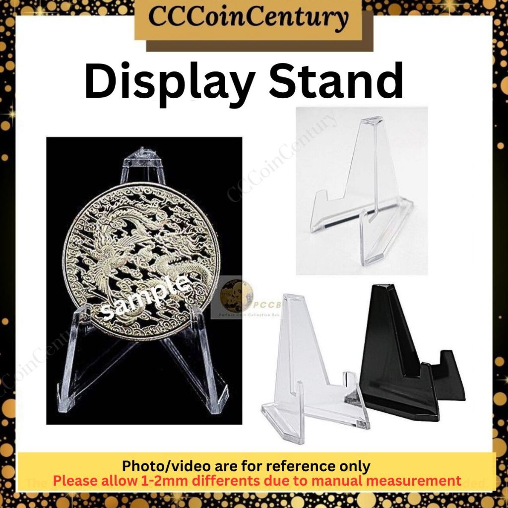 【IN STOCK KL】Triangle Display Stand Collectibles Coin/Clear' Black ...