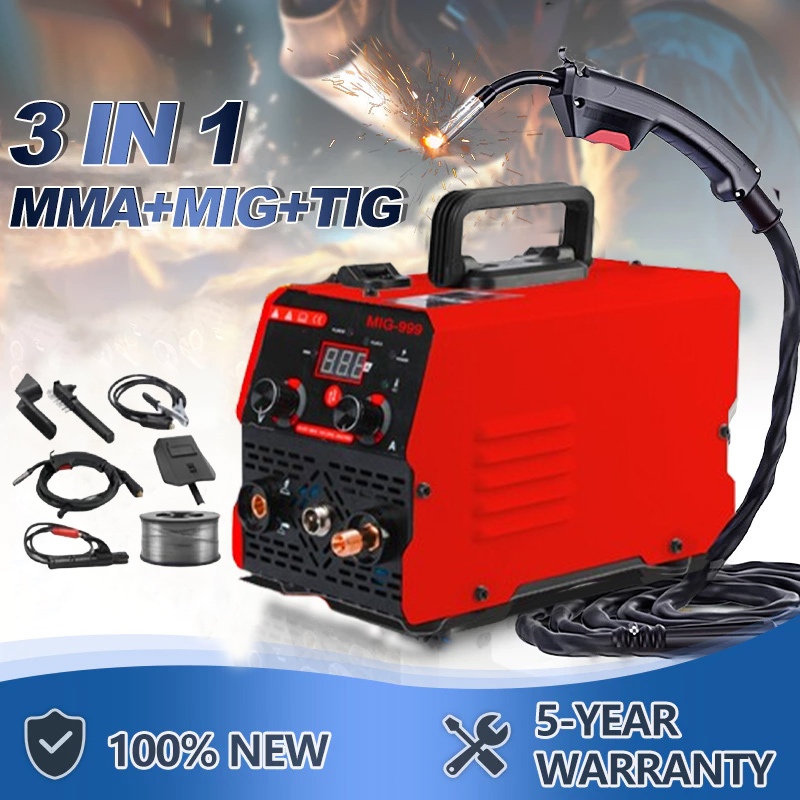 Mig Welding Machine Mig Welding Set Mesin Welding Gasless MIG/MMA/TIG 3in1 Inverter IGBT Welder ...