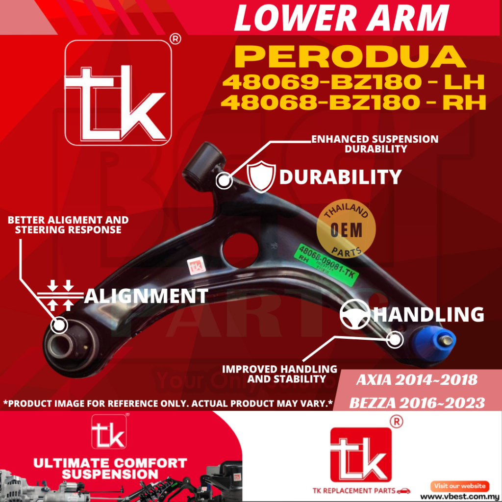 🇹🇭 Quality Lower Arm Front Perodua Axia Bezza Low Arm Depan Left ...
