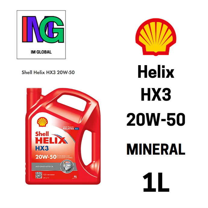 ORIGINAL SHELL MALAYSIA Helix HX3 20W-50 1L | Shopee Malaysia