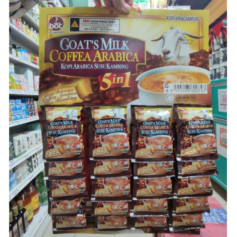 Bot Kopi Arabica Susu Kambing 5 in 1 25g x 20 Sachet (Papan) | Shopee ...