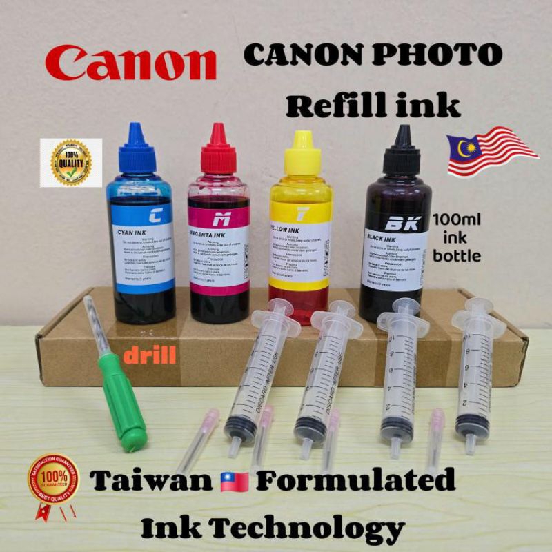 (New) Canon Premium Refill ink 100ml Grade A Photo ink Quality for all ...