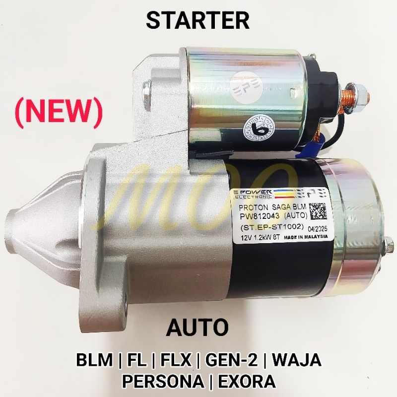 NEW STARTER ASSY (AUTO) PROTON BLM FL FLX GEN-2 WAJA PERSONA EXORA ...