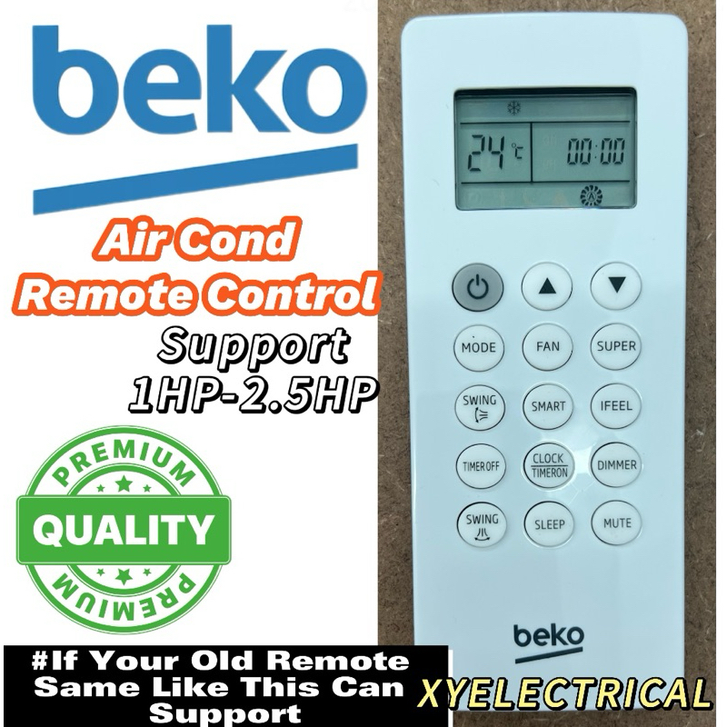 Beko Air Cond Remote Control For 1HP-2.5HP | Shopee Malaysia