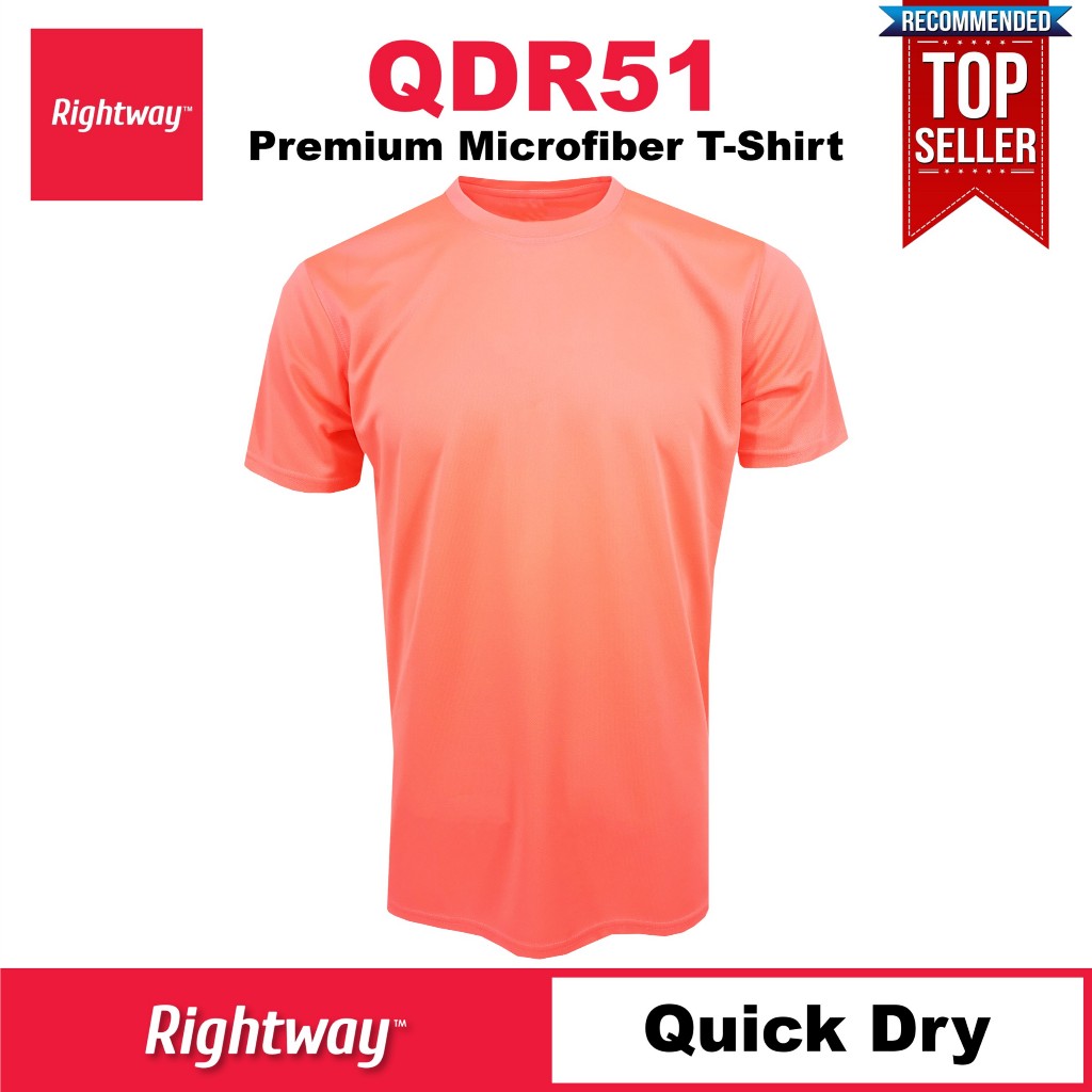 【PREMIUM】 RIGHTWAY Baju Jersey Tshirt Microfiber Lelaki Kosong Plain ...