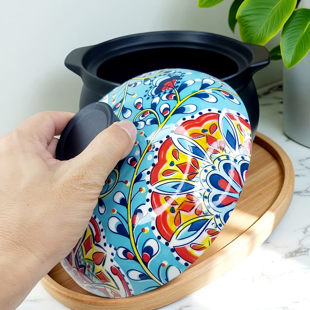 Random Colour Ceramic Claypot 5 Litre Double Handle Clay Pot Periuk ...